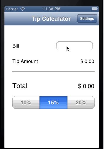 Github Kku Ios Tip Calculator A Simple Ios App To Calculate Tip Based On The Bill
