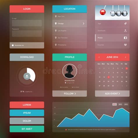 Concept Graphique Dinterface Utilisateurs De Conception Plate