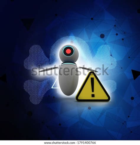 3d Render Robot Exclamation Mark Stock Illustration 1791400766 Shutterstock