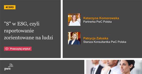 Csrd Esg Pwcpolska Sustainability Katarzyna Komorowska Tomalak
