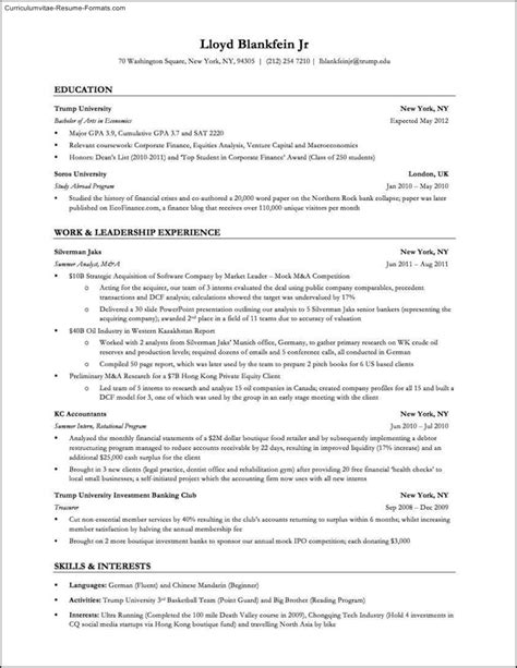 Resume Sample Achievements