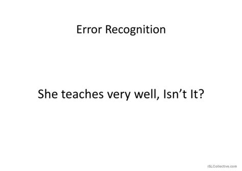 Error Recognition English Esl Powerpoints Error Recognition English Esl Powerpoints