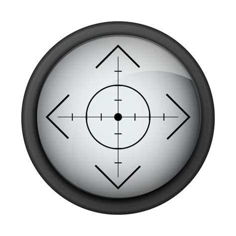 Premium Vector Realistic Sniper Sight Sniper Scope With Measurement