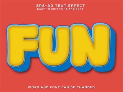 Premium Vector Funny 3d Text Effect