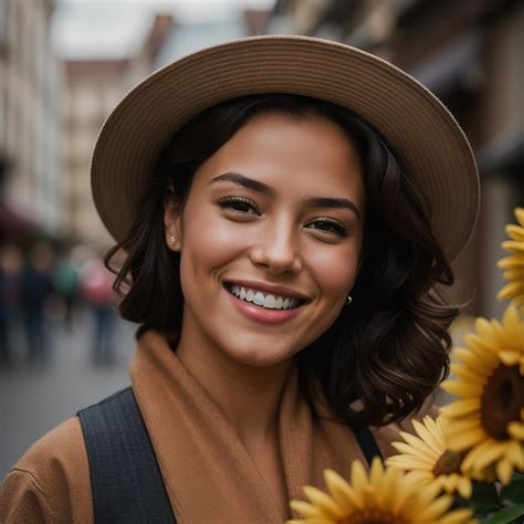 Premium Ai Image Woman Smiling Generative Ai