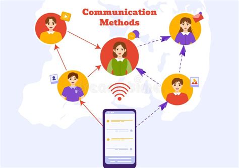 Communication Methods Vector Illustration With Team Referral Marketing Project Management