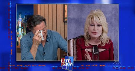 Watch Dolly Parton Make Stephen Colbert Cry On The Late Show Singing
