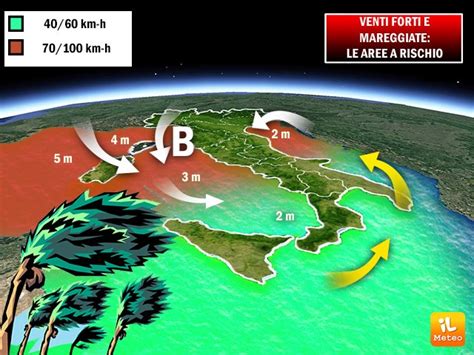Meteo è Già Burrasca Venti Forti E Mareggiate Le Aree A Rischio