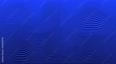 Wave Of Particles Abstract Background With Dynamic Wave Retro Wireframe Shapes 3d