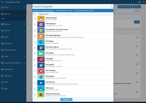 install and upgrade xenforo 2 add on — themehouse