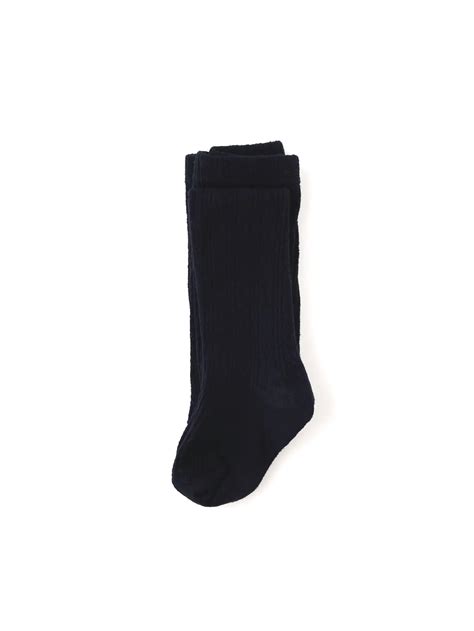 Black Cable Knit Tights Lulie