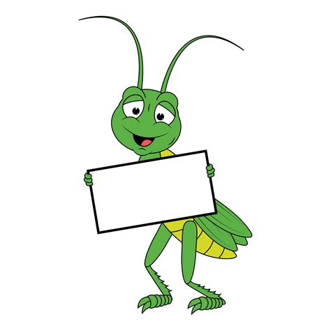Cute Grasshopper Animal Cartoon 12243598 Vector Art At Vecteezy