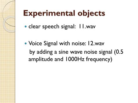 Ppt Spectral Subtraction Algorithm And Optimize Powerpoint