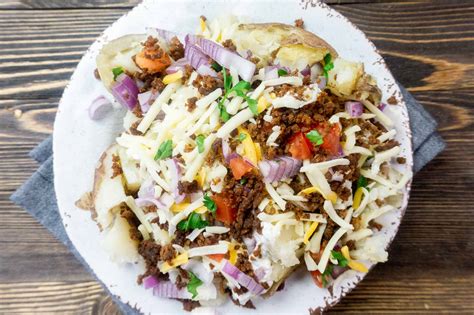 Instant Pot Taco Stuffed Baked Potatoes Taco Tuesday Ideas
