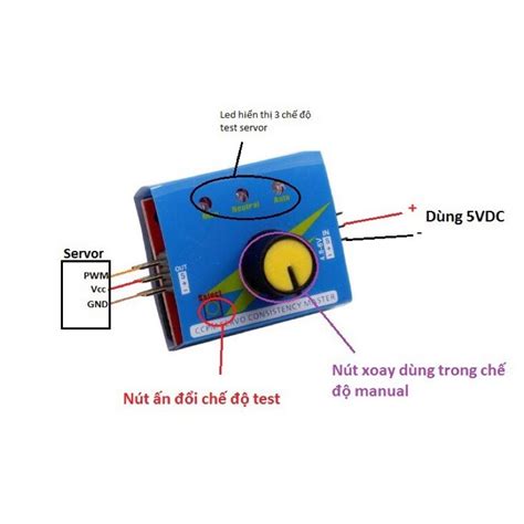 Mạch Test Động Cơ Servo Module Test Servo ESC mạch kiểm tra máy bay mô hình 3 chế độ có đèn