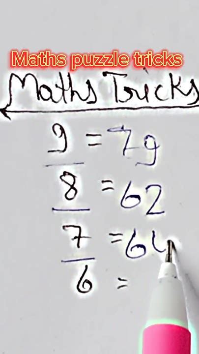 Maths Puzzle Tricks Only Genius Can Solve 💯shorts Viral Trending