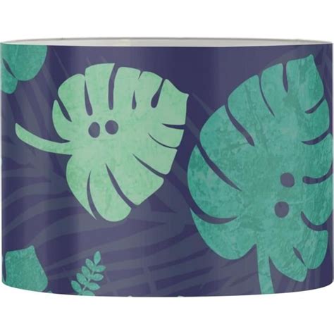 Abat Jour Tambour Motif Feuilles De Monstera Abat Jour En Tissu Abat