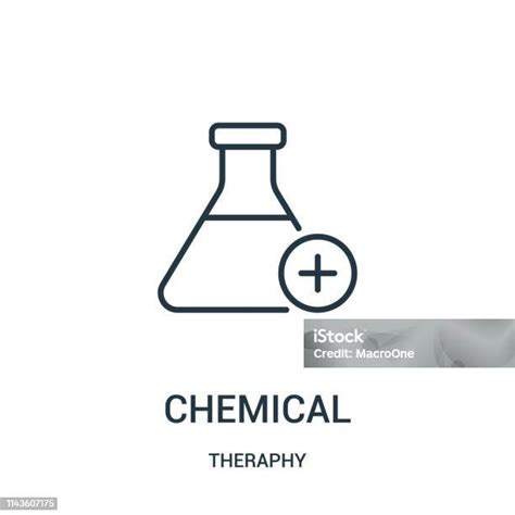 從治療收集的化學圖示載體細線化學輪廓圖示向量例證向量圖形及更多健保和醫療圖片 健保和醫療 分子 化學 Istock