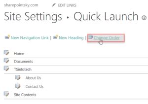 Customize Quick Launch Navigation In Sharepoint Spguides