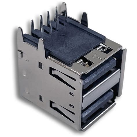Usb Type A 20 Connector Right Angle Horizontal Thru Hole Dual