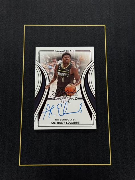【超新星精品】2022 23 Immaculate Anthony Edwards 森林狼 华子 爱德华兹 25编 红平行 Sophisticated 签字 卡签 边角轻微磕碰小印【v624】 卡淘
