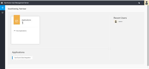 Administrator Home Syncfusion User Management Server