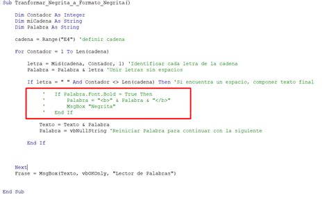 Macros para reconocer Palabras en Negrita Bold Macros y programación VBA Ayuda Excel