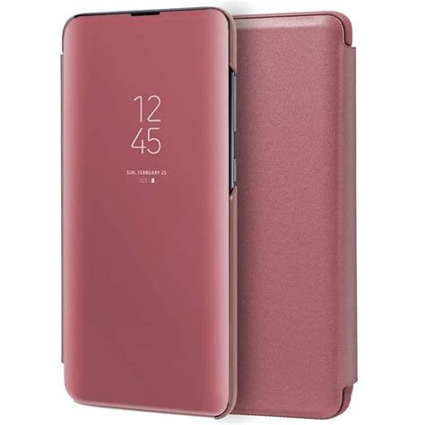 Funda Con Tapa Samsung Galaxy A71 Clear View Rosa Top Accesorios