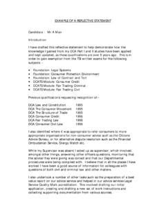 EXAMPLE OF A REFLECTIVE STATEMENT Example Of A Reflective Statement Pdf PDF4PRO