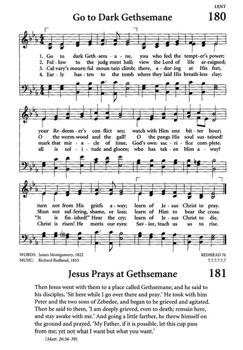 Celebrating Grace Hymnal 180 Go To Dark Gethsemane Hymnary Org