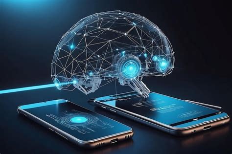 Smartphone Artificial Intelligence Futuristic Communication Network