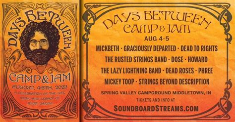 Days Between Camp And Jam Presents The Lazy Lightning Band Spring Valley