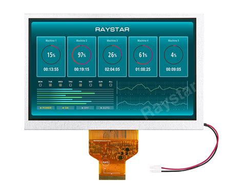 7 Inch Tft Wide Temperature Lcd Module 30℃ To 80℃ Raystar