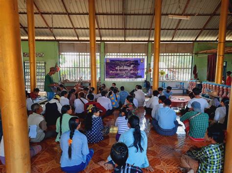 ဝါးခယ်မမြို့နယ်‌တွင်ပန်းခင်းစီမံချက်ဖြင့် ထိတန်ကျေးရွာအုပ်စုရှိပြည်သူ