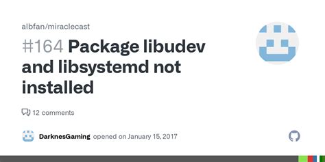 Package Libudev And Libsystemd Not Installed Issue Albfan Miraclecast Github