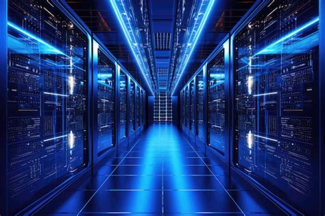 Premium Ai Image Server Room Data Center Internet And Technology