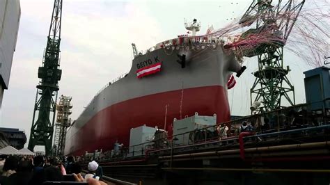 川崎重工神戸工場 進水式 Oct2015 Youtube