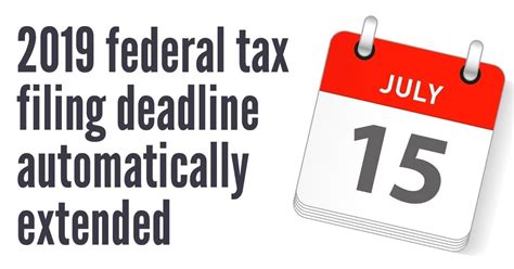 2019 Federal Tax Filing Deadline Automatically Extended Pescatore
