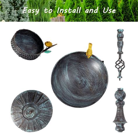 Outdoor Bird Bath Tall Cast Iron Birdbath Metal