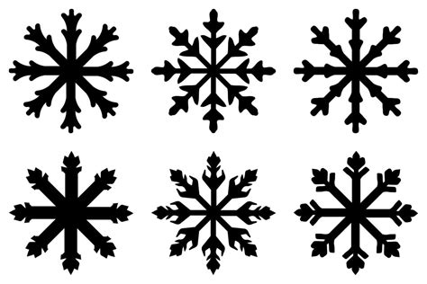 Illustration Set Snowflake Shapes 53955251 Vector Art At Vecteezy