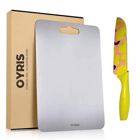 Buy OYRIS Large Stainless Steel Chopping Cutting Board For Vegetable Fruit Cutter Metal Chopping