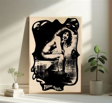 Frank Zappa On The Toilet Poster High Quality Canvas Art Print Room