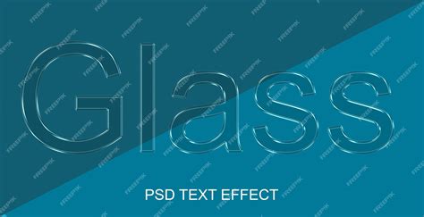 Glass Text Effect Premium Psd