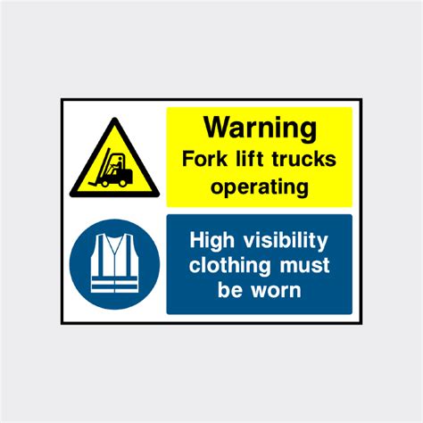 Warning Fork Lift Trucks Operating Sign