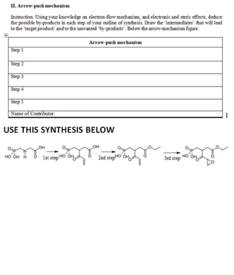 Solved II Arrow Push Mechanism Instruction Using Your Chegg Com