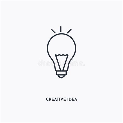 Creative Idea Outline Icon Simple Linear Element Illustration