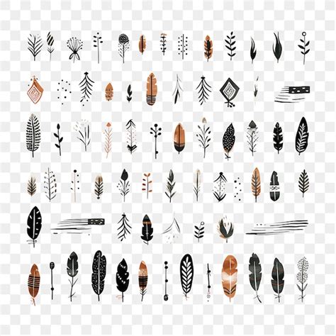 Premium Psd Psd Ethnic Inspired Tribal Scribbles Rectangular Frame