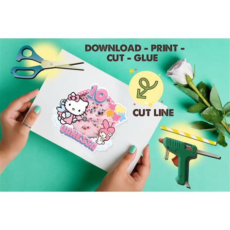 Hello Kitty Digital Cake Topper Printable Cake Topper Pers Inspire Uplift