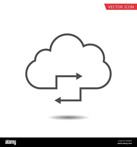 cloud with arrows sync refresh icon data synchronization technologies