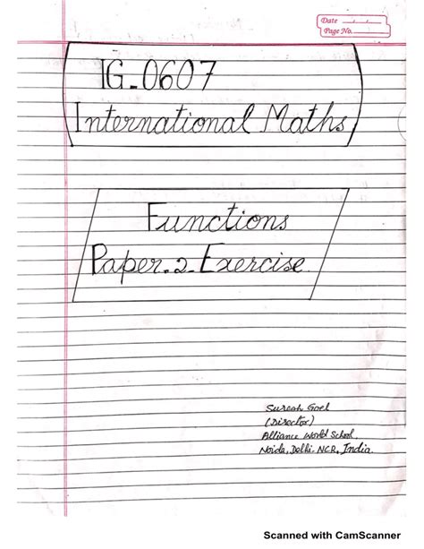Ig Functions Paper Exercise